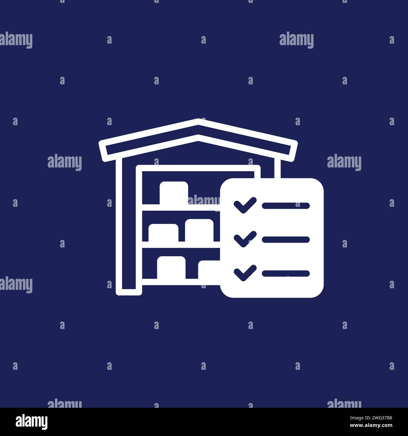 inventory, logistics icon, warehouse and checklist Stock Vector Image ...