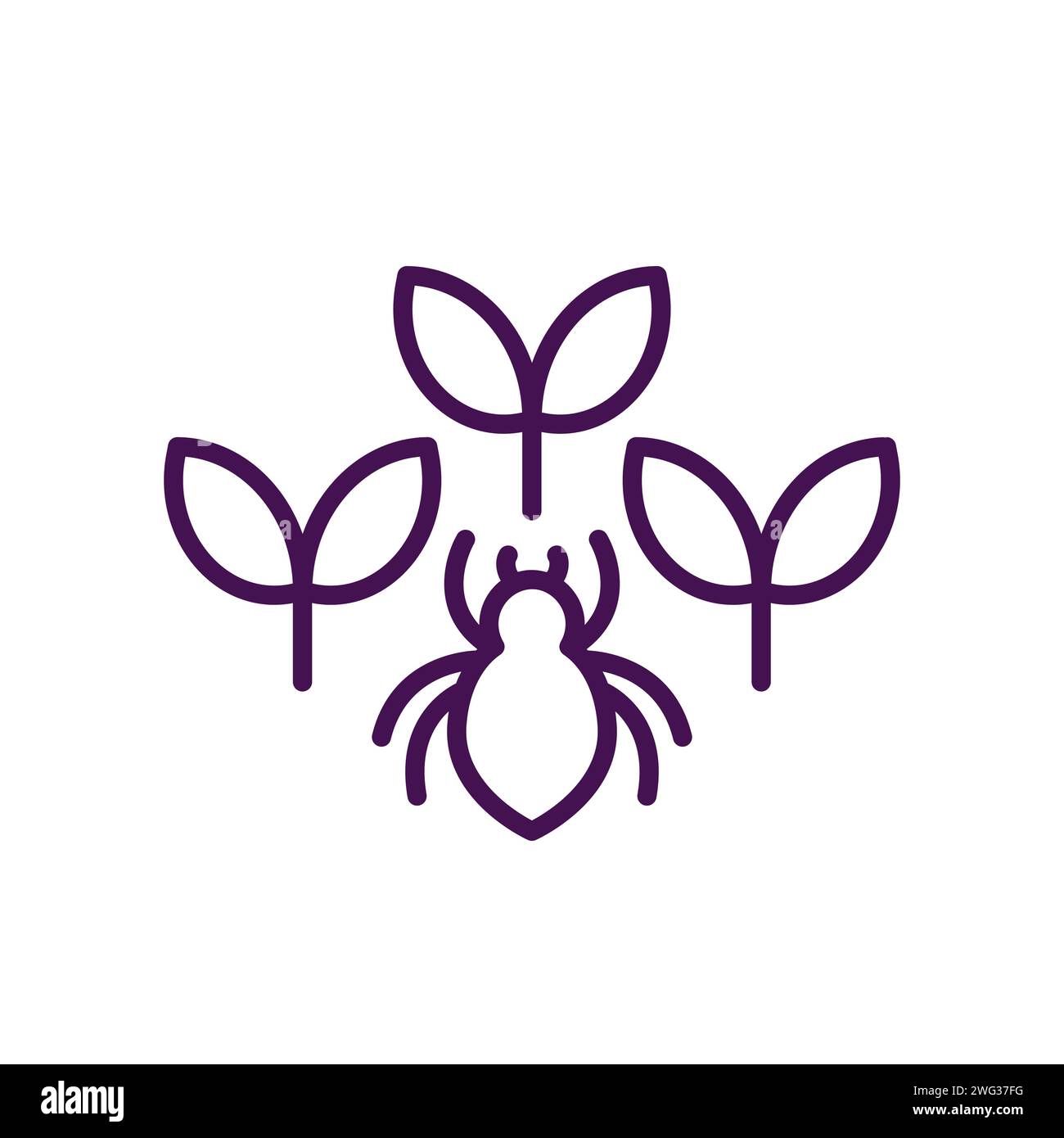 Pest And Plants Icon Line Vector Stock Vector Image And Art Alamy 