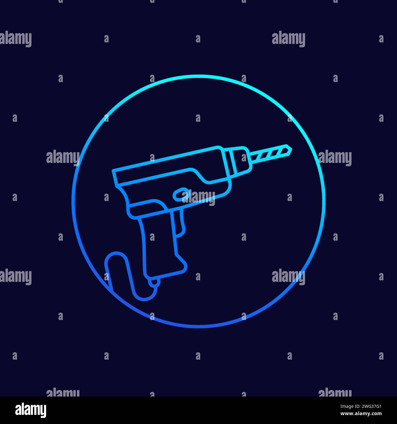 Electric drill with cable Stock Vector Images - Alamy