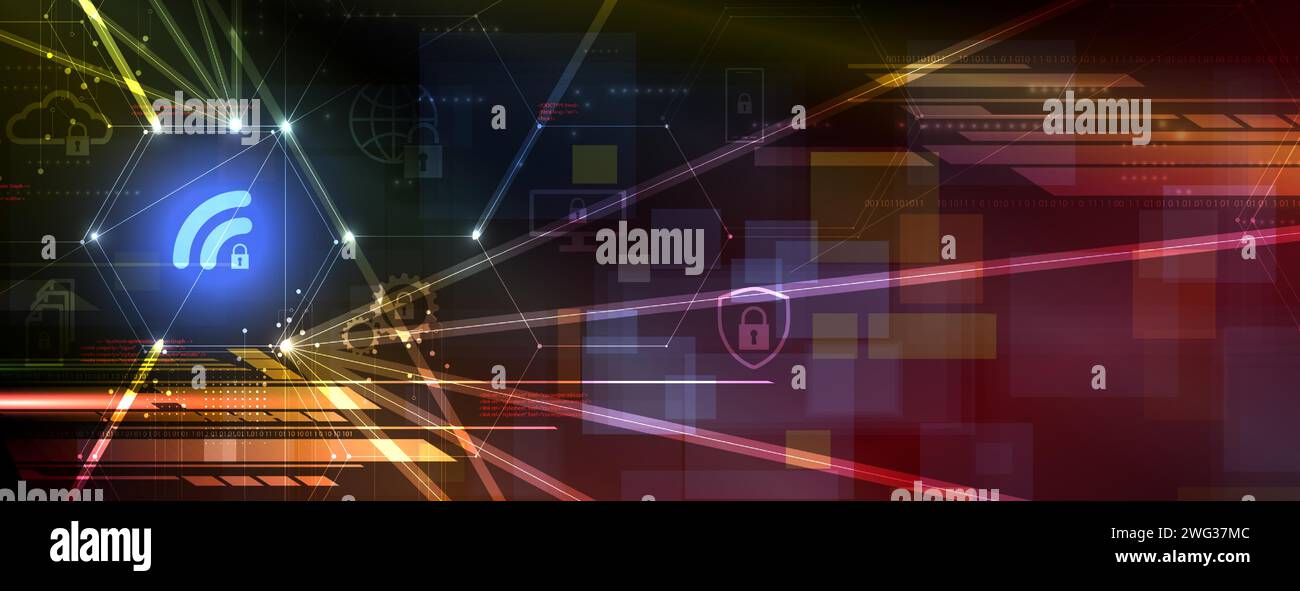 Technology Network Vector Background.. Science and technology ...