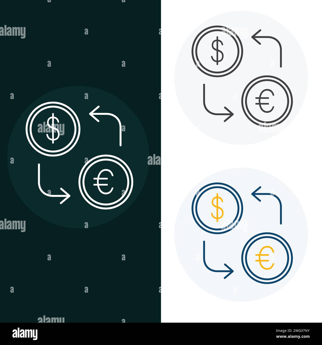 Currency Exchange Vector Illustration Icon Design Stock Vector Image ...