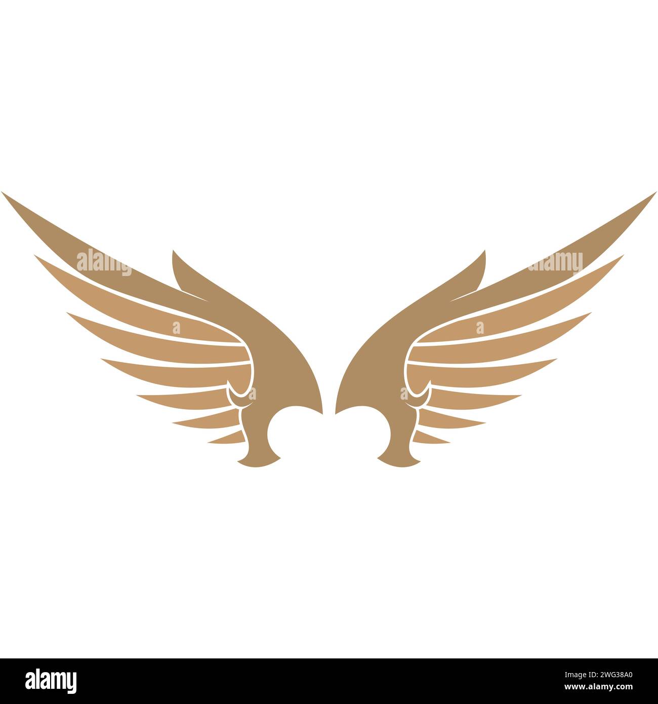 Eagle wings vector logo illustration Stock Vector Image & Art - Alamy