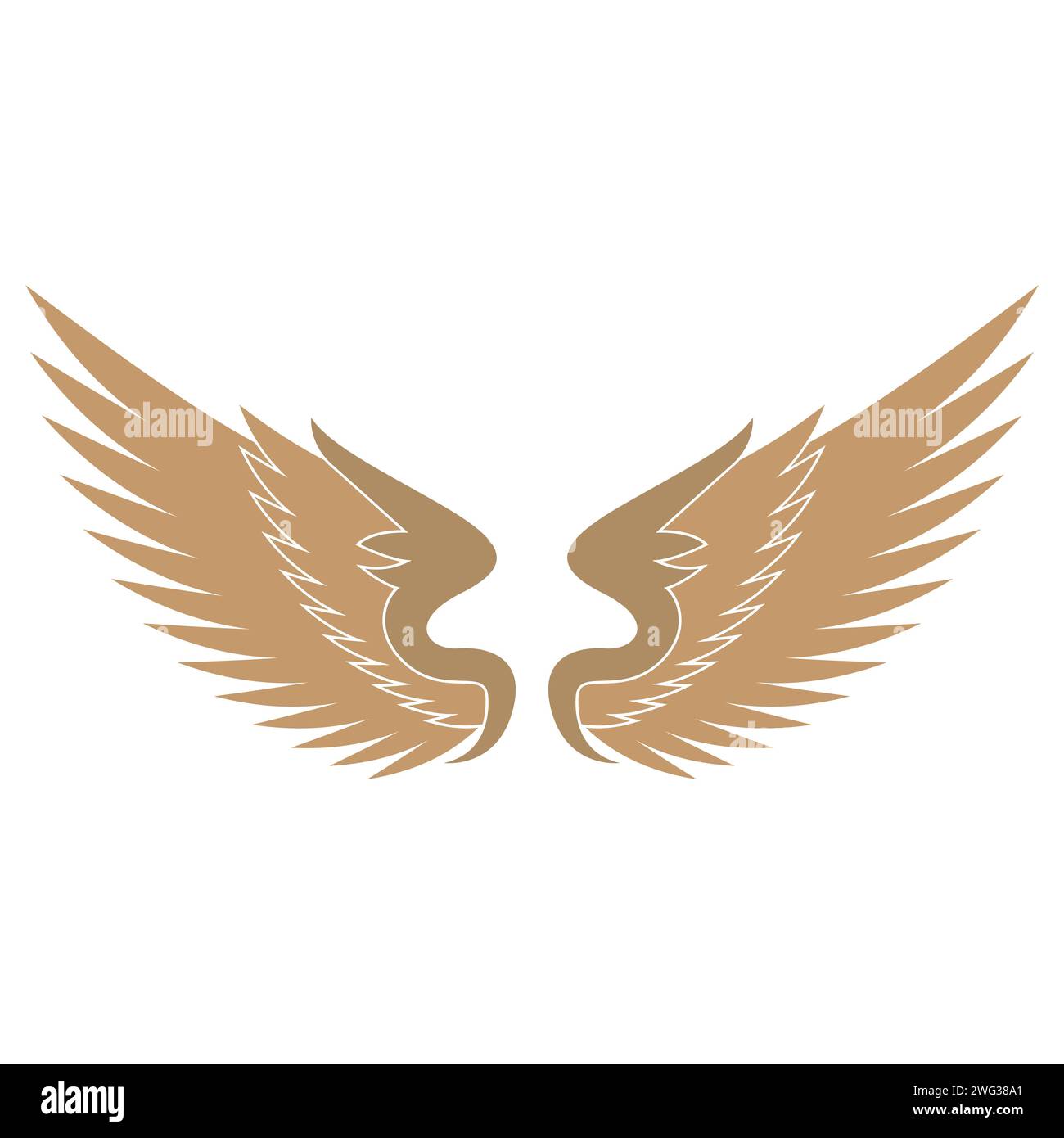 Eagle wings vector logo illustration Stock Vector Image & Art - Alamy