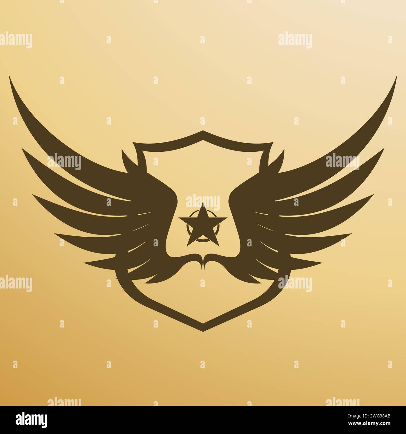 Eagle wings vector logo illustration Stock Vector Image & Art - Alamy