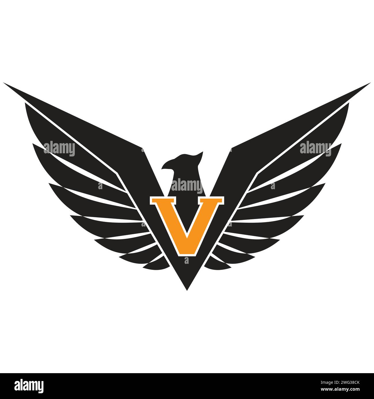 Eagle wings vector logo illustration Stock Vector Image & Art - Alamy