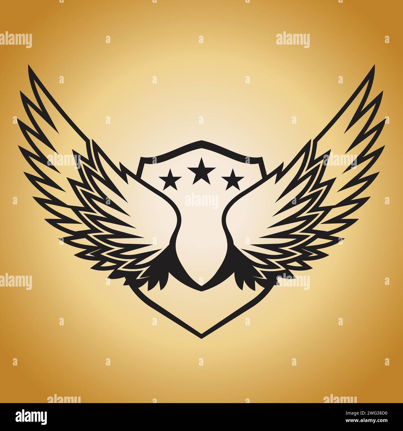 Eagle wings vector logo illustration Stock Vector Image & Art - Alamy