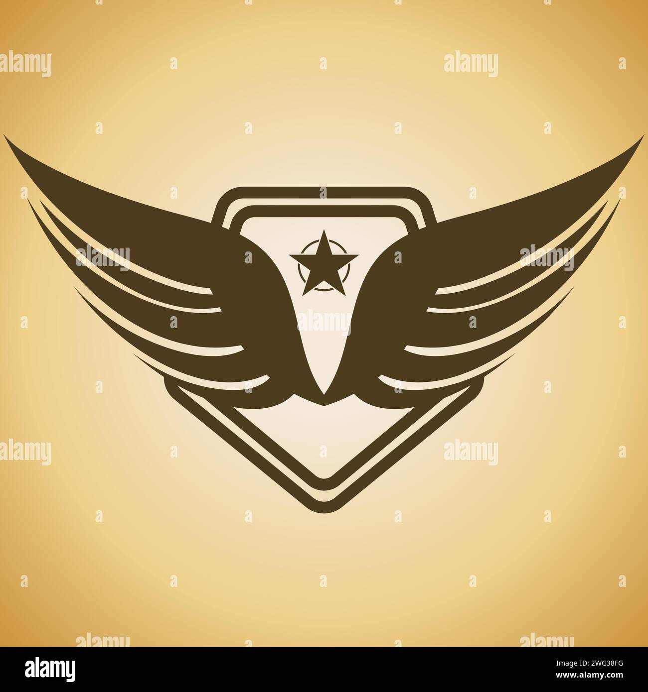Eagle wings vector logo illustration Stock Vector Image & Art - Alamy
