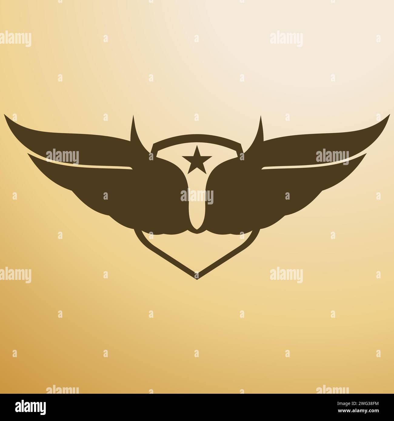 Eagle wings vector logo illustration Stock Vector Image & Art - Alamy