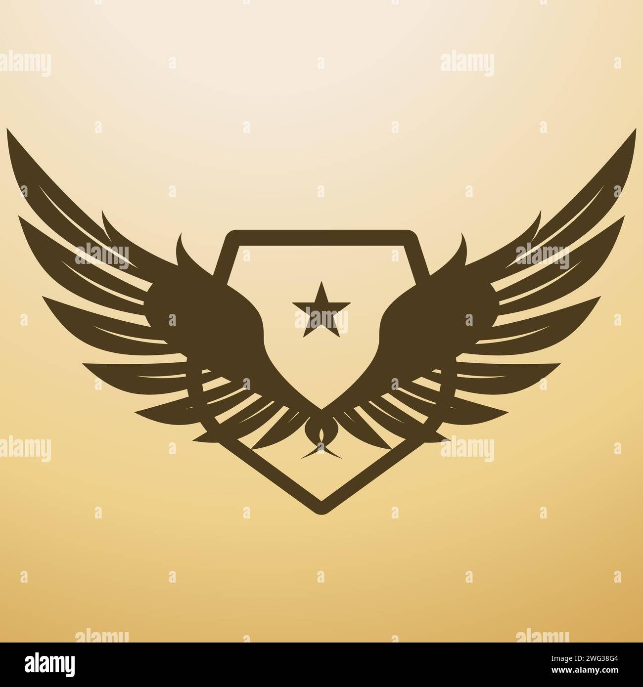 Eagle wings vector logo illustration Stock Vector Image & Art - Alamy