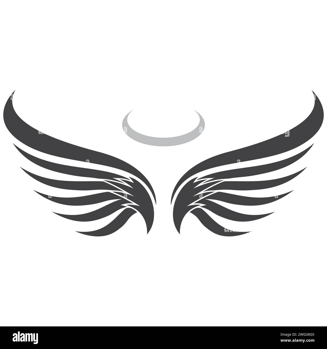 Eagle wings vector logo illustration Stock Vector Image & Art - Alamy
