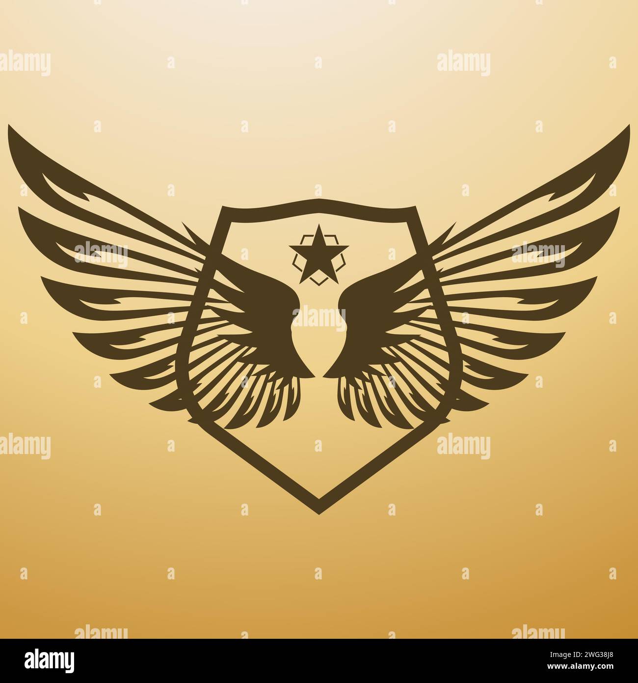 Eagle wings vector logo illustration Stock Vector Image & Art - Alamy