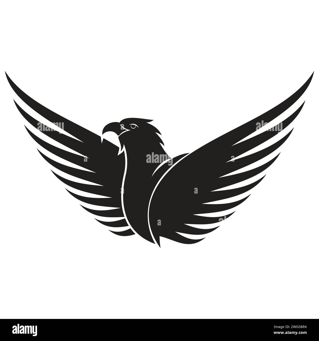 Eagle wings vector logo illustration Stock Vector Image & Art - Alamy