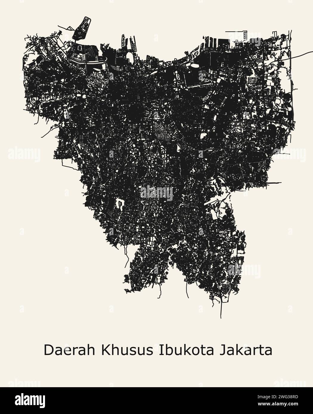 City road map of Jakarta, Indonesia Stock Vector Image & Art - Alamy