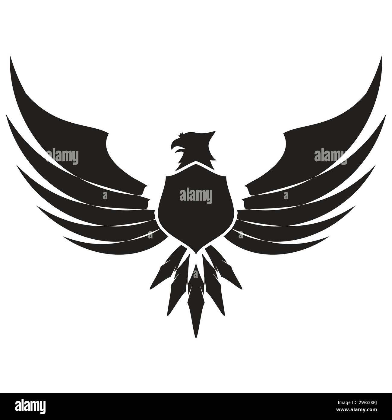 Eagle wings vector logo illustration Stock Vector Image & Art - Alamy