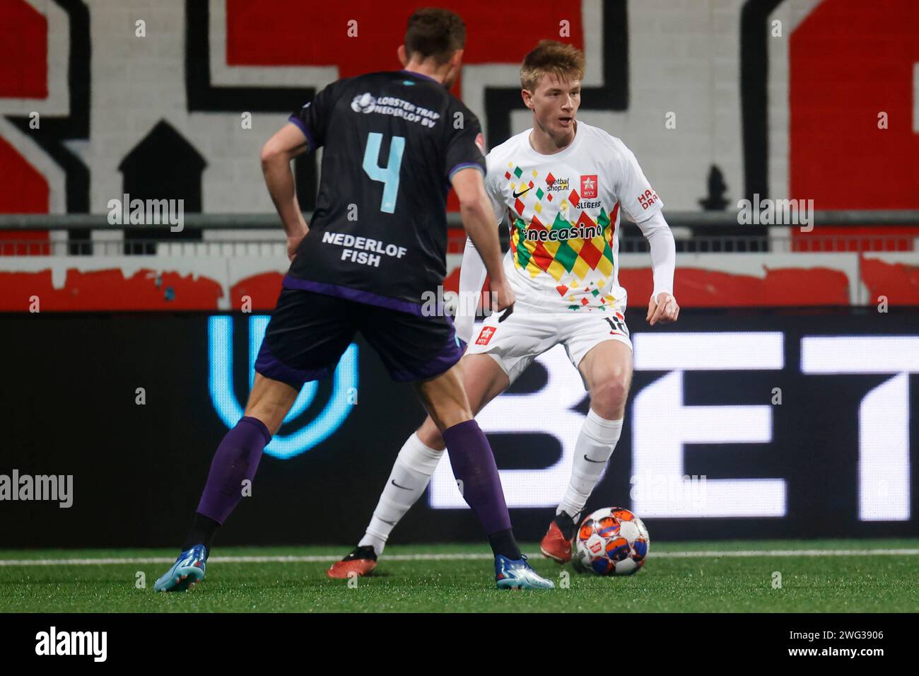 MAASTRICHT, NETHERLANDS - FEBRUARY 2 : Ferre Slegers of MVV Maastricht ...