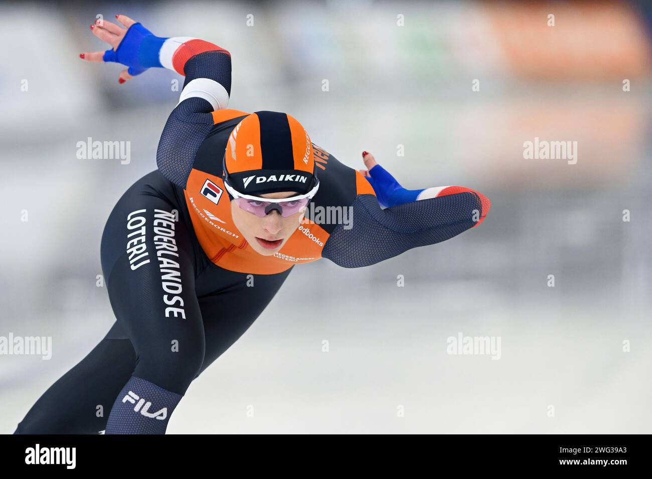 QUEBEC, CANADA - FEBRUARY 2: Femke Kok of The Netherlands competing on ...