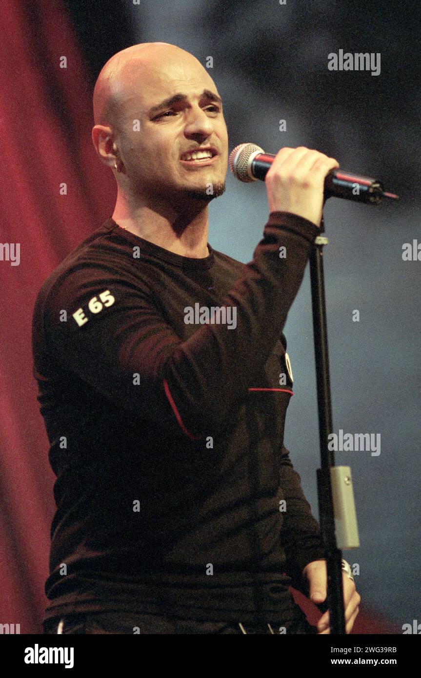 Milan Italy 2000-04-17 : Eiffel 65 live concert, the singer Jeffrey Jey ...
