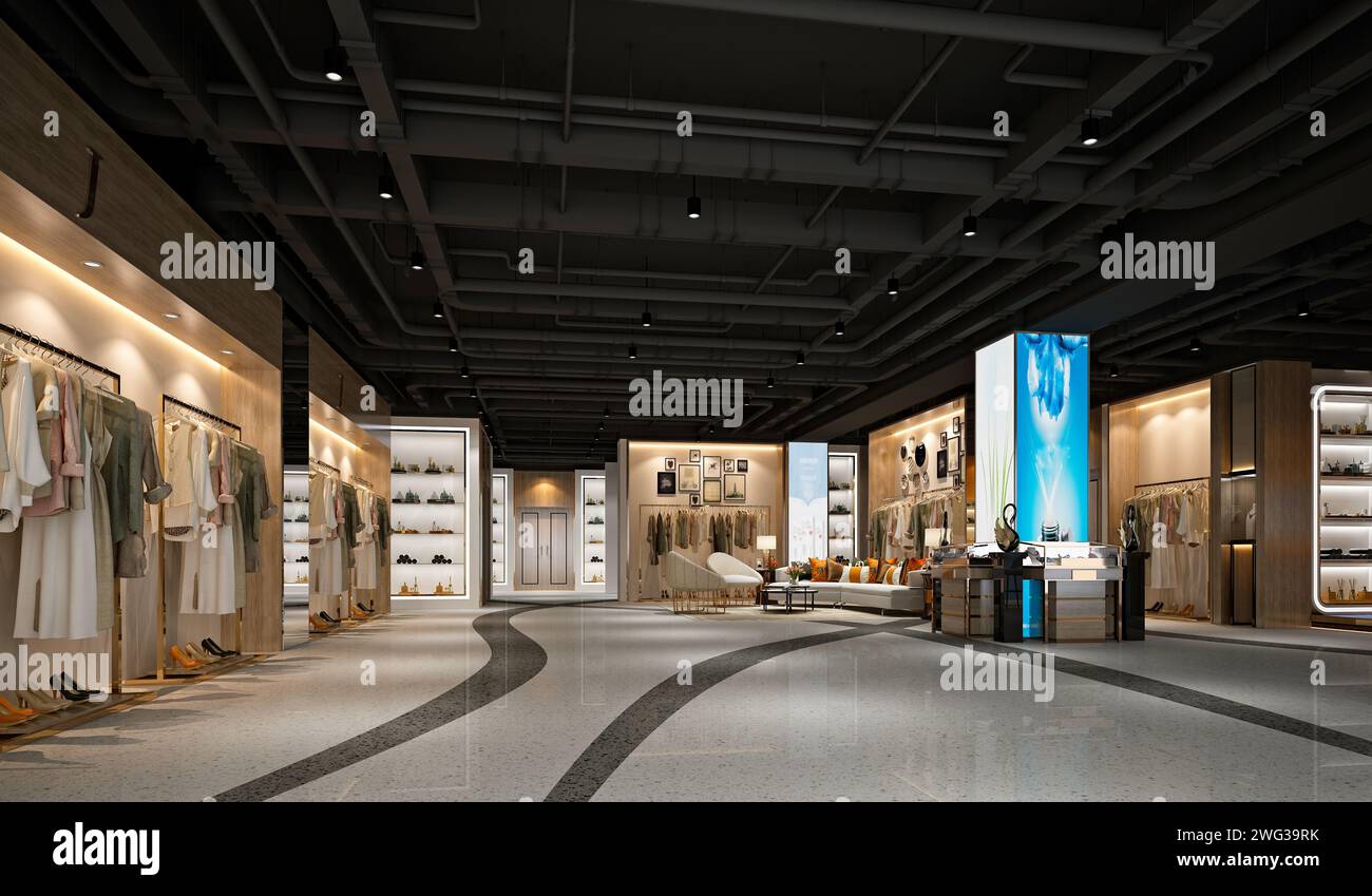 3d render of shop store Stock Photo - Alamy