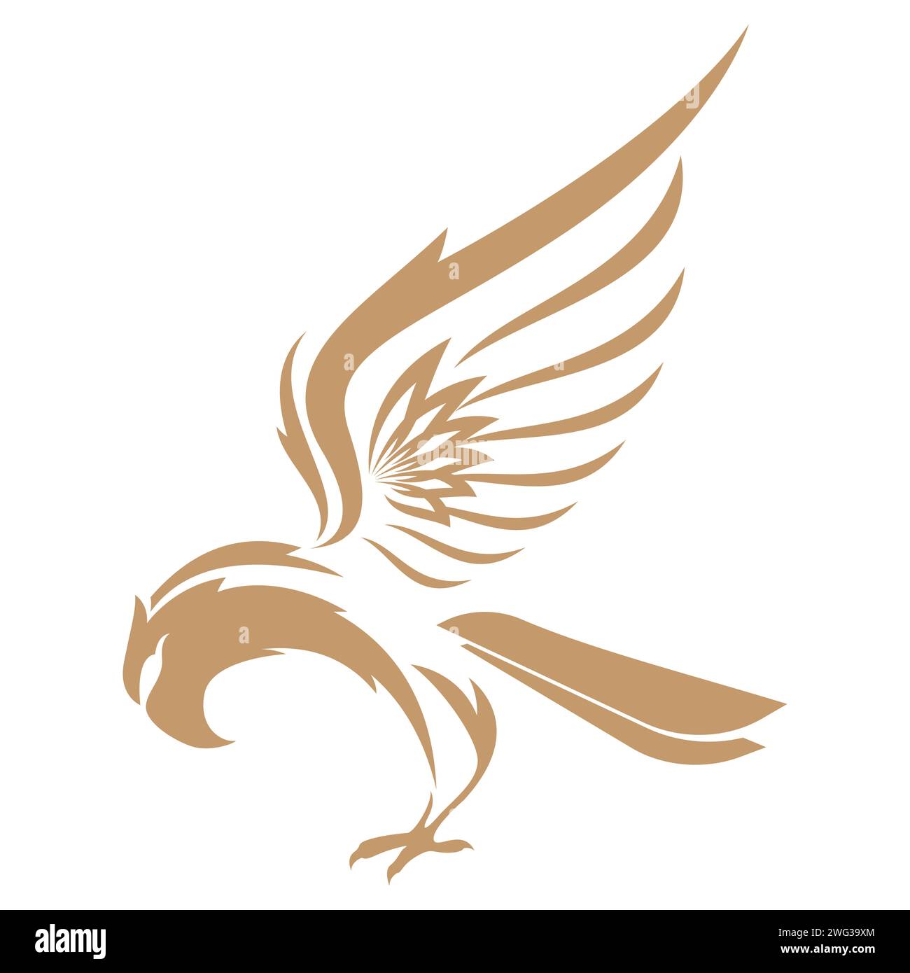 Eagle wings vector logo illustration Stock Vector Image & Art - Alamy