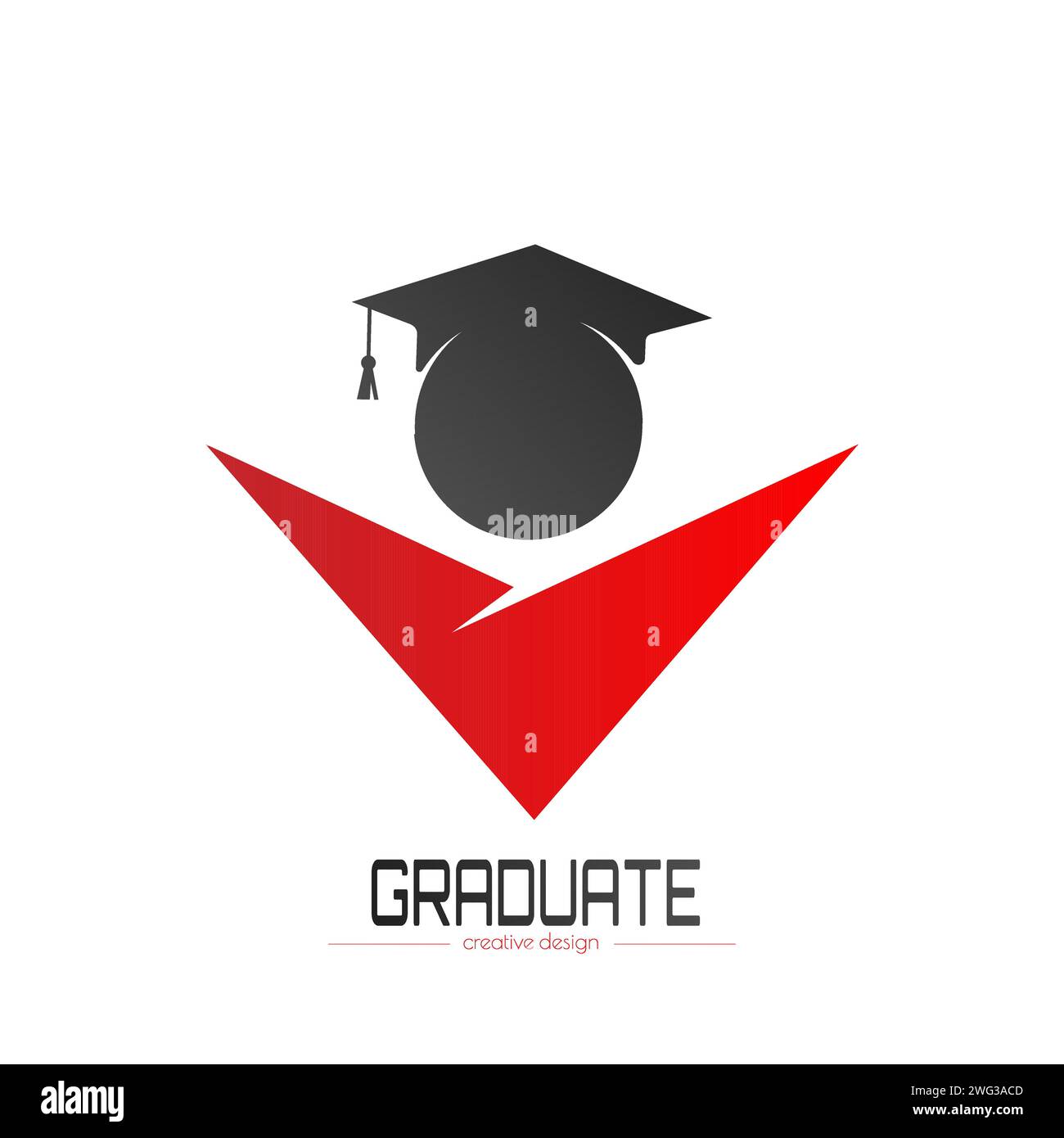 Graduate. Abstract icon for special events, posters, banners, diplomas ...