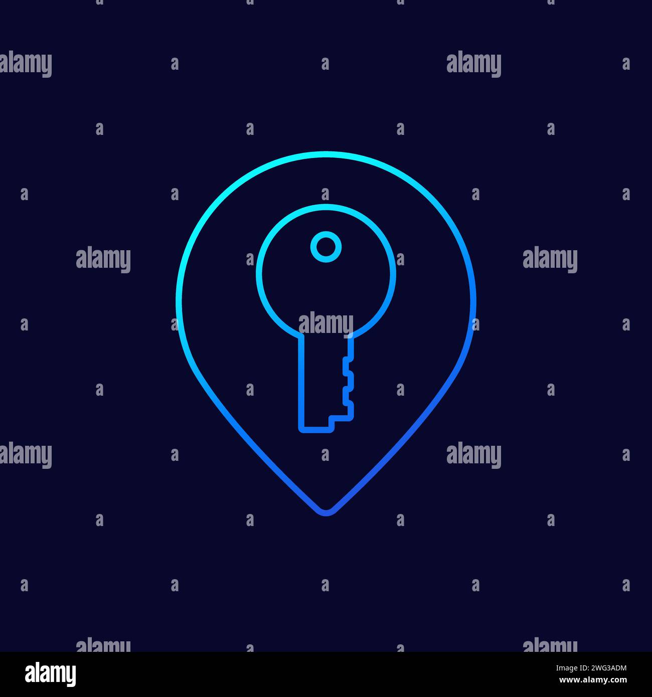key and marker line icon Stock Vector Image & Art - Alamy