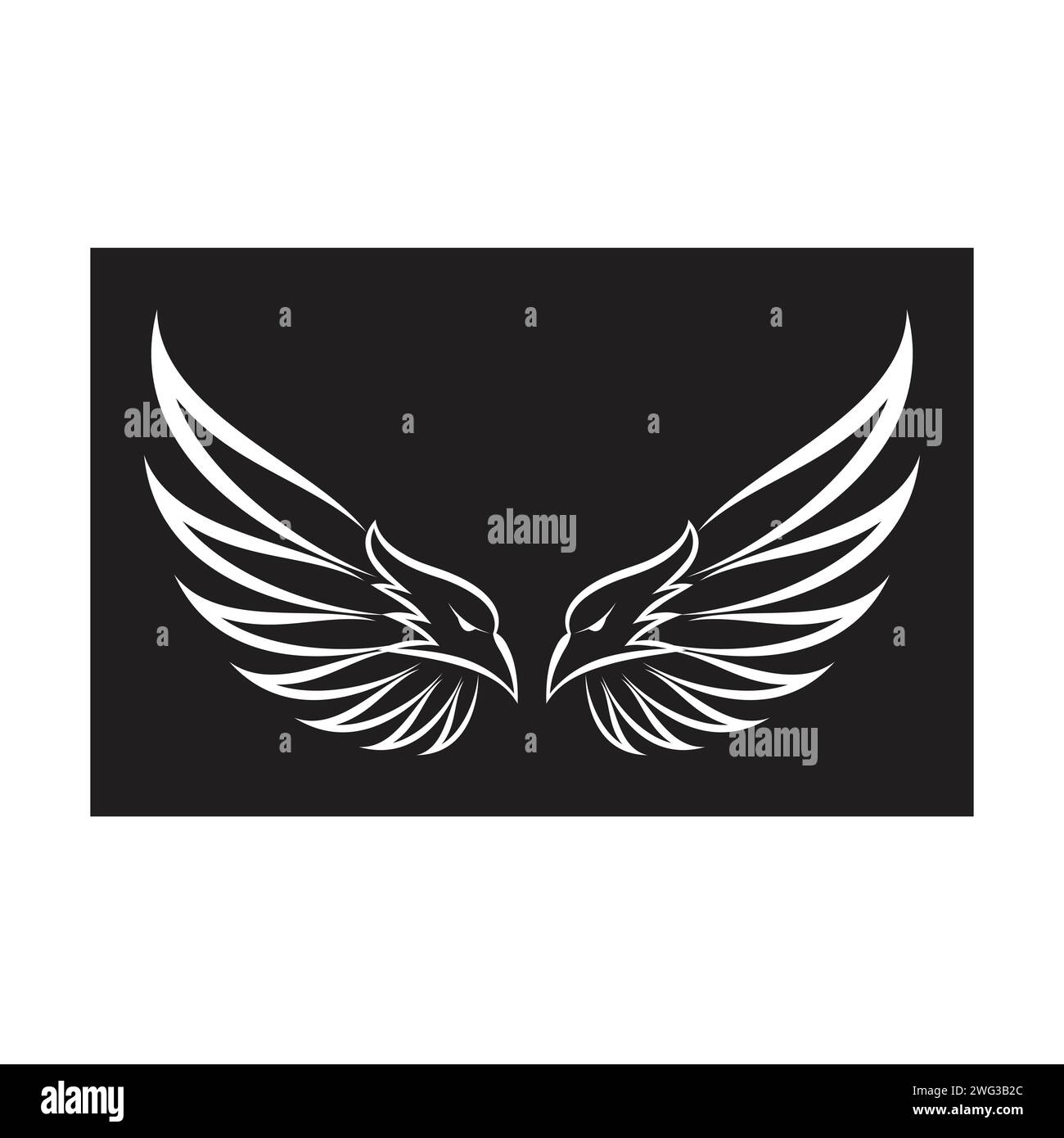 Eagle wings vector logo illustration Stock Vector Image & Art - Alamy