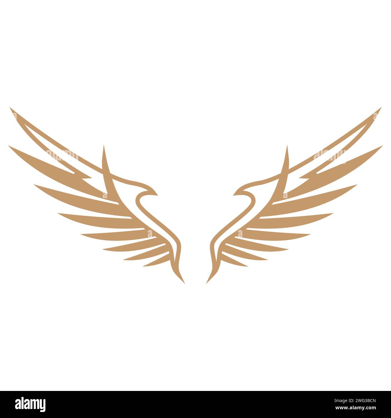 Eagle wings vector logo illustration Stock Vector Image & Art - Alamy