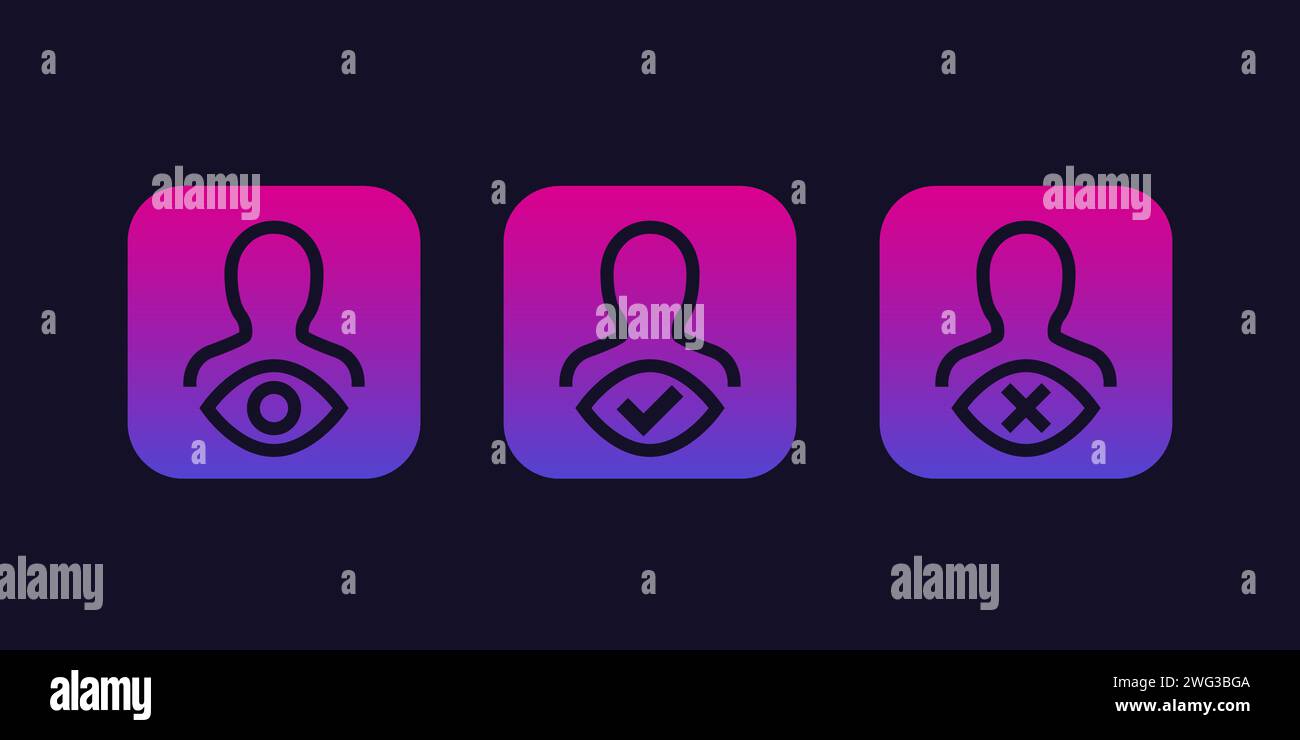 view, visibility vector icons for apps and web Stock Vector Image & Art ...