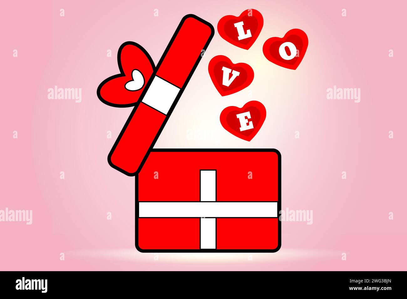 Gift Box opening and floating out Love letters Heart Surprise idea ...
