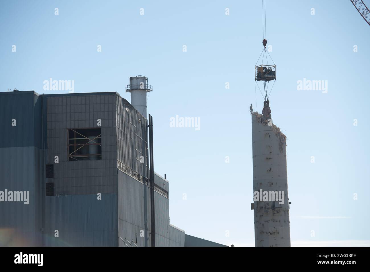 Smoke stacks at a coal burning power plant in Colorado Springs ...