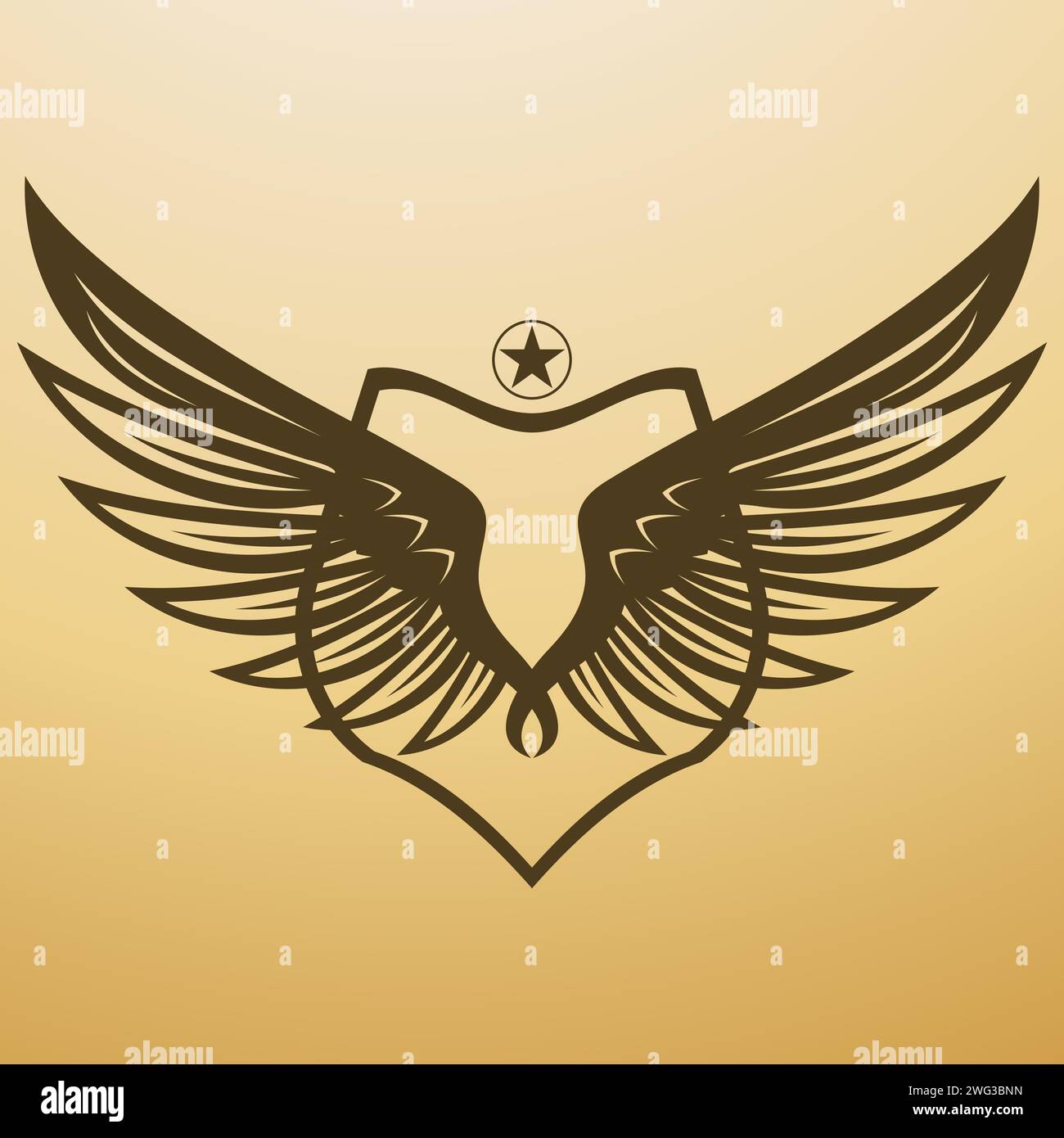 Eagle wings vector logo illustration Stock Vector Image & Art - Alamy