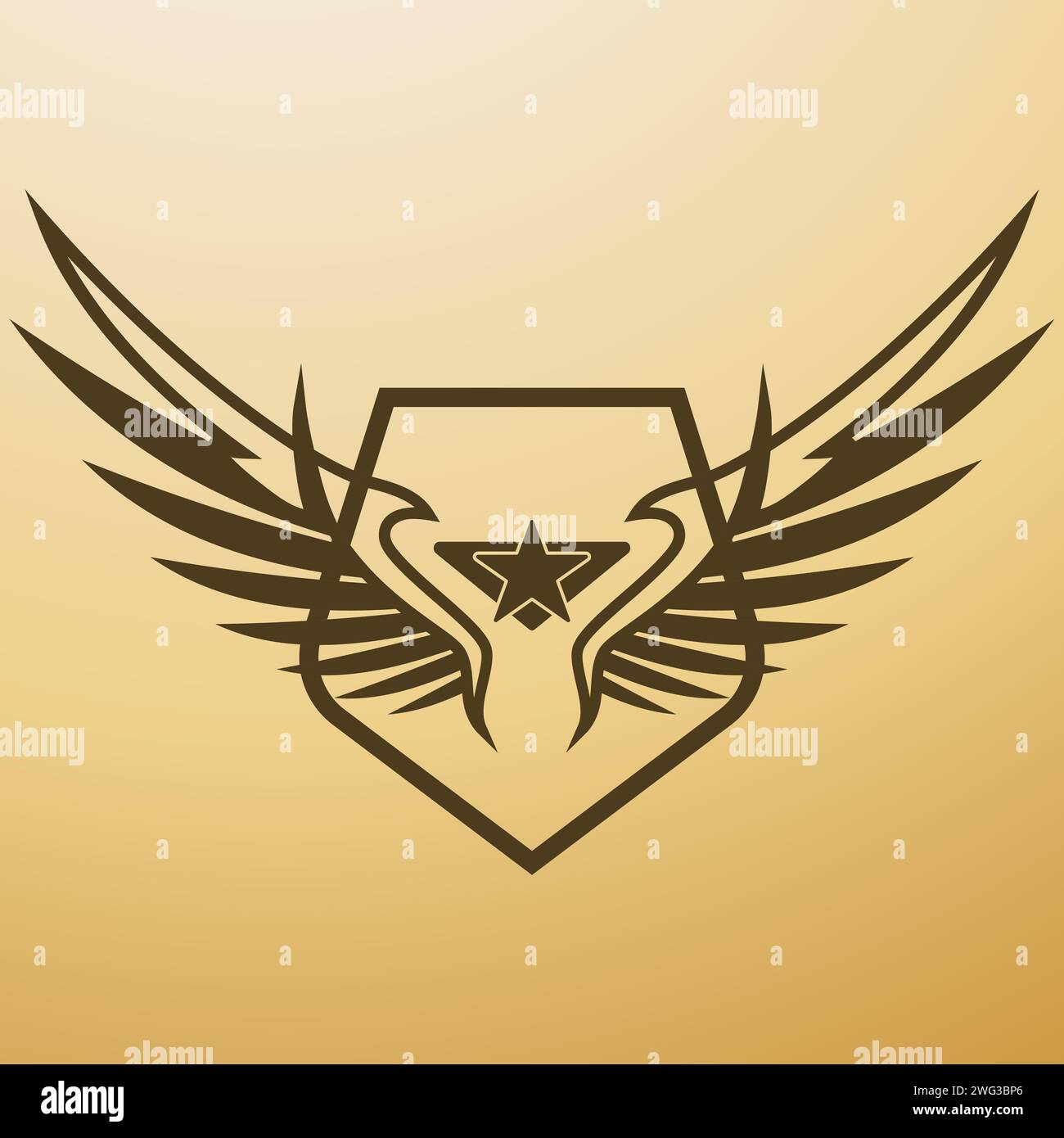 Eagle wings vector logo illustration Stock Vector Image & Art - Alamy