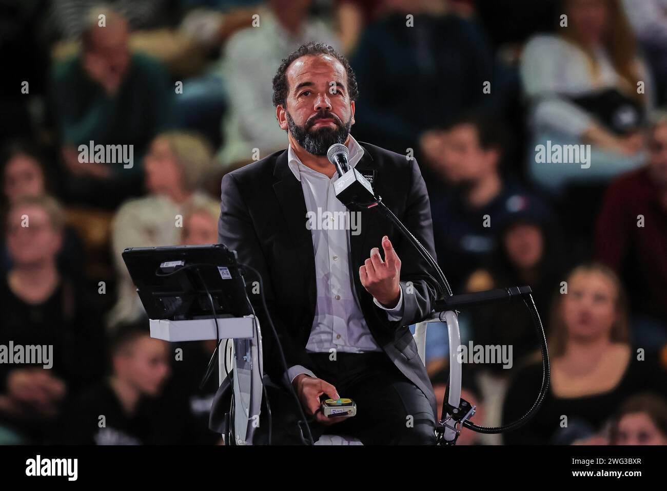 Linz, Upper Austria, Austria. 2nd Feb, 2024. Kader Nouni (FRA) - Chair ...