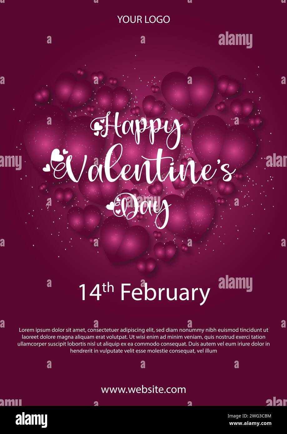 Valentines social post Stock Vector Images - Alamy