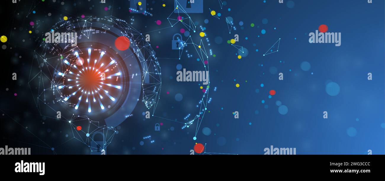 Technology Network Vector Background.. Science and technology ...