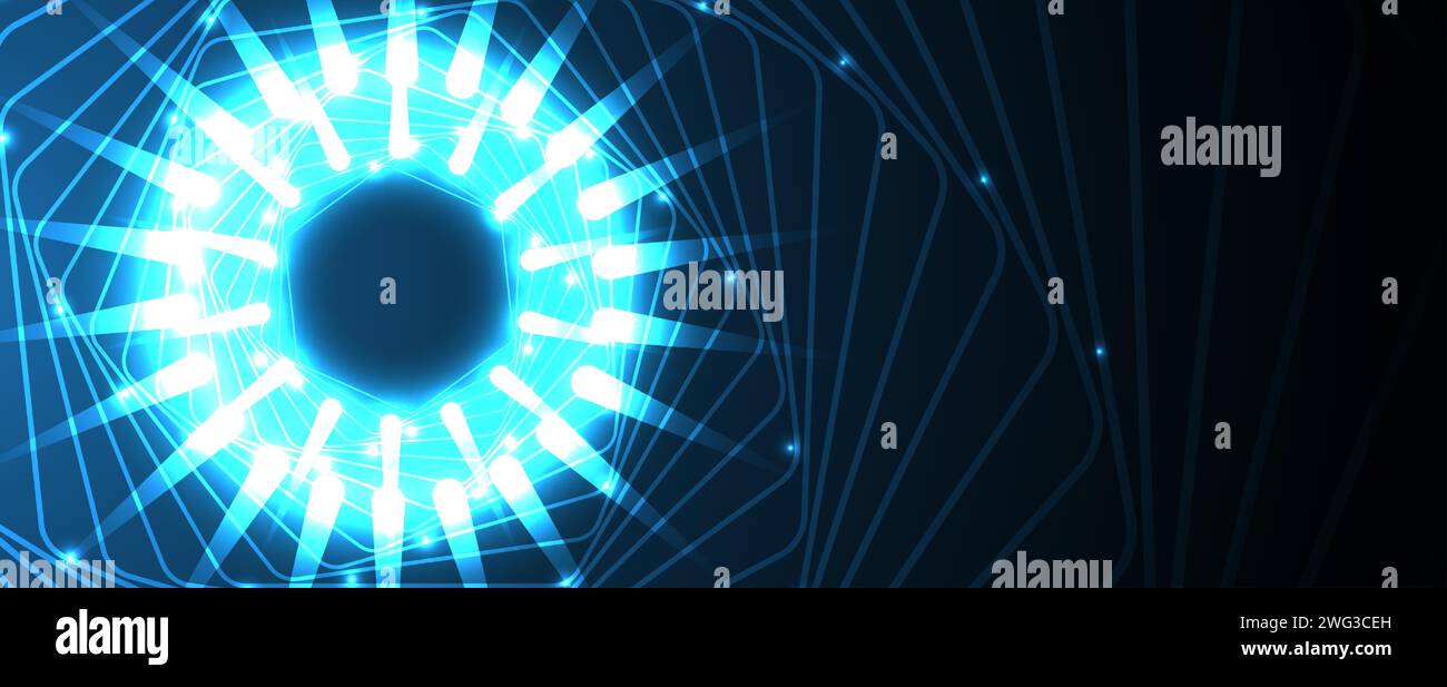 Technology Network Vector Background.. Science and technology ...