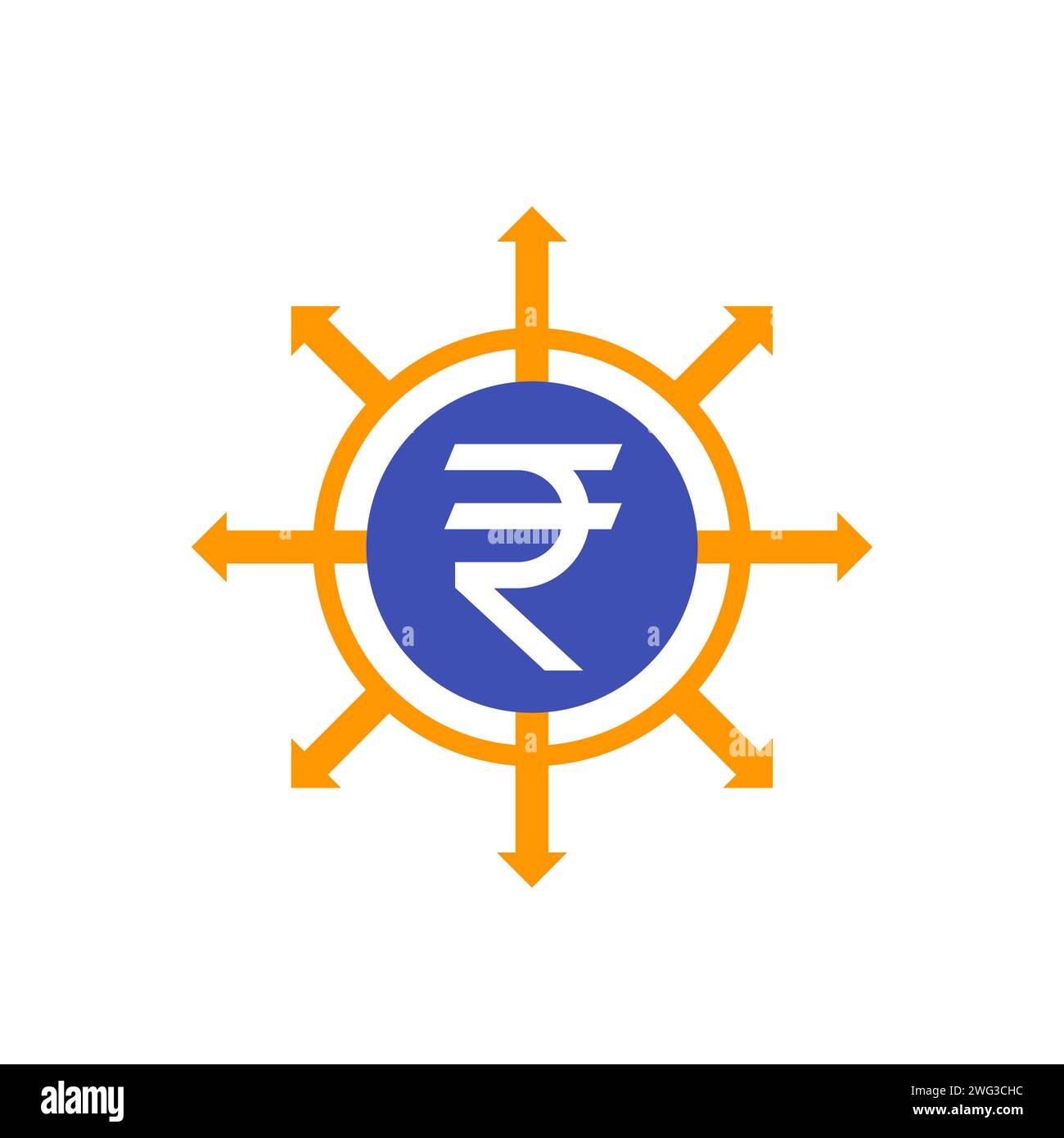 money distribution icon with rupee Stock Vector Image & Art - Alamy