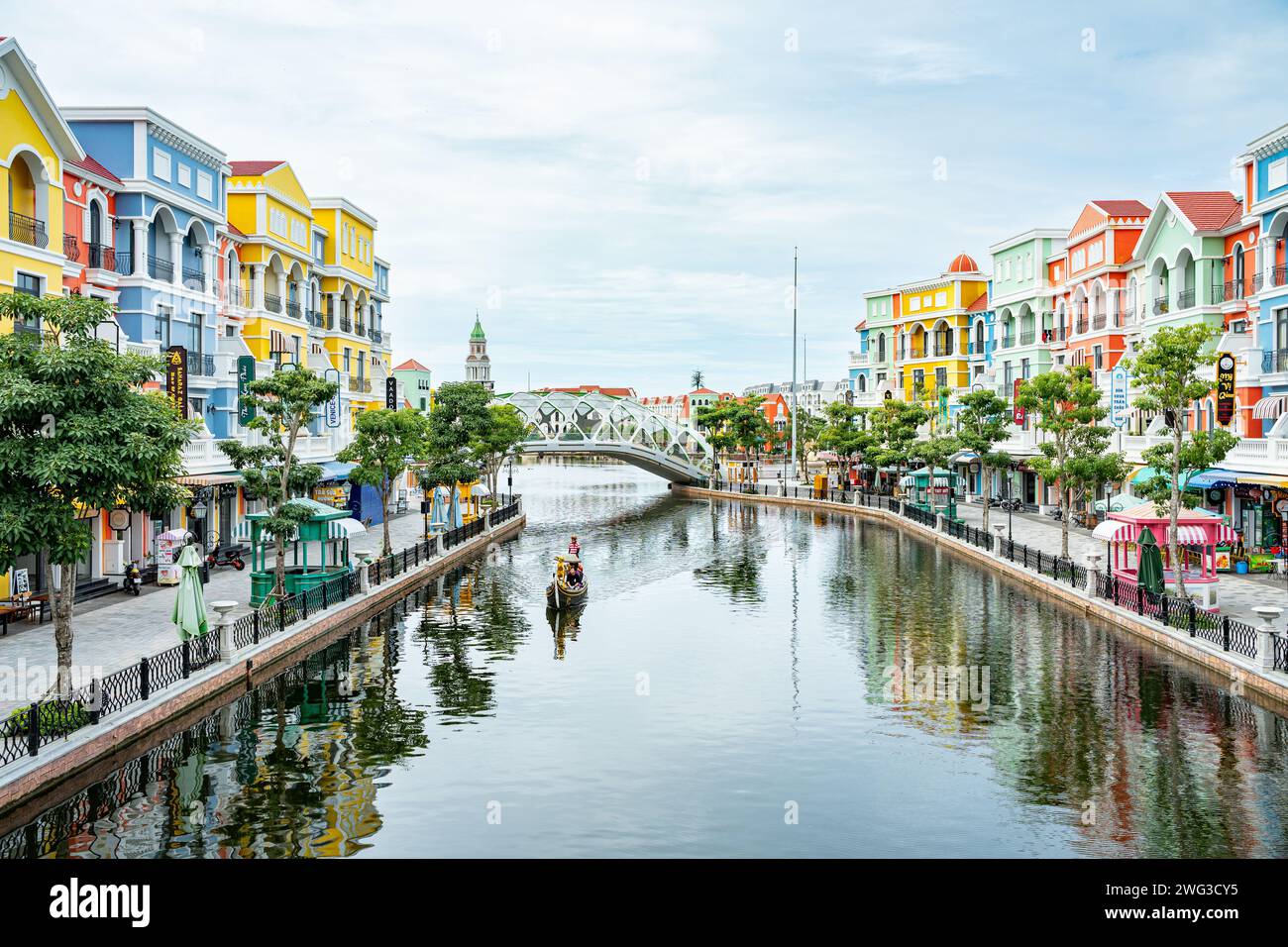 Colorful buildings in city Grand World Phu Quoc Island Vietnam Stock ...