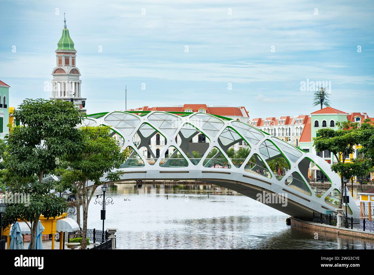 Colorful buildings in city Grand World Phu Quoc Island Vietnam Stock ...