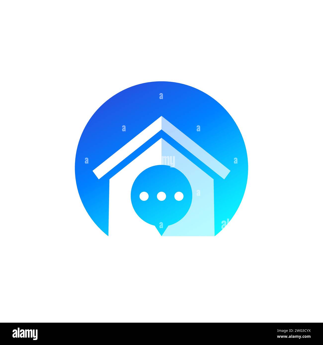 house chat, smart home logo, vector icon Stock Vector Image & Art - Alamy