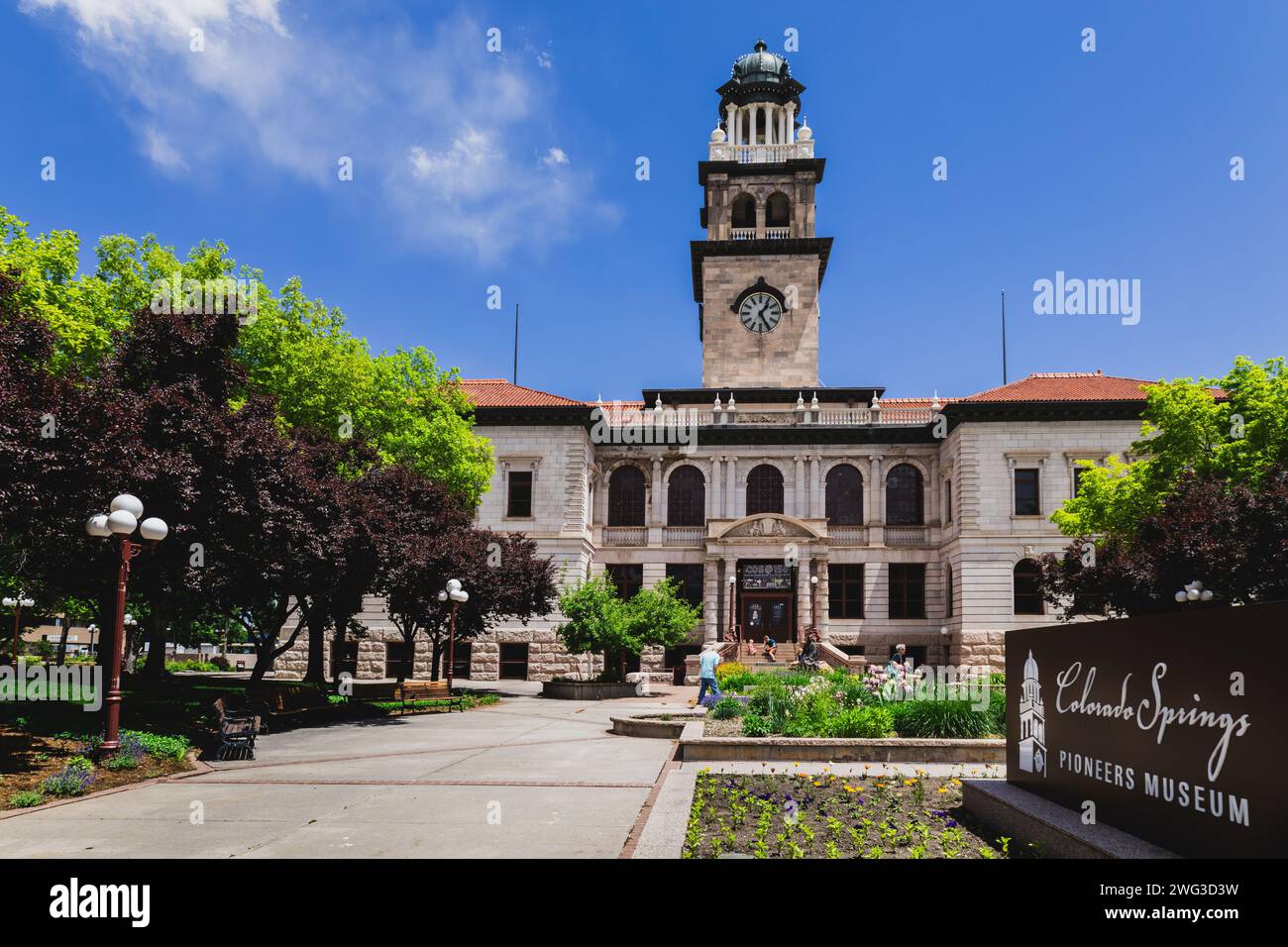 Colorado Spring, CO, USA. May 24, 2023: Front view of PIONEERS MUSEUM ...