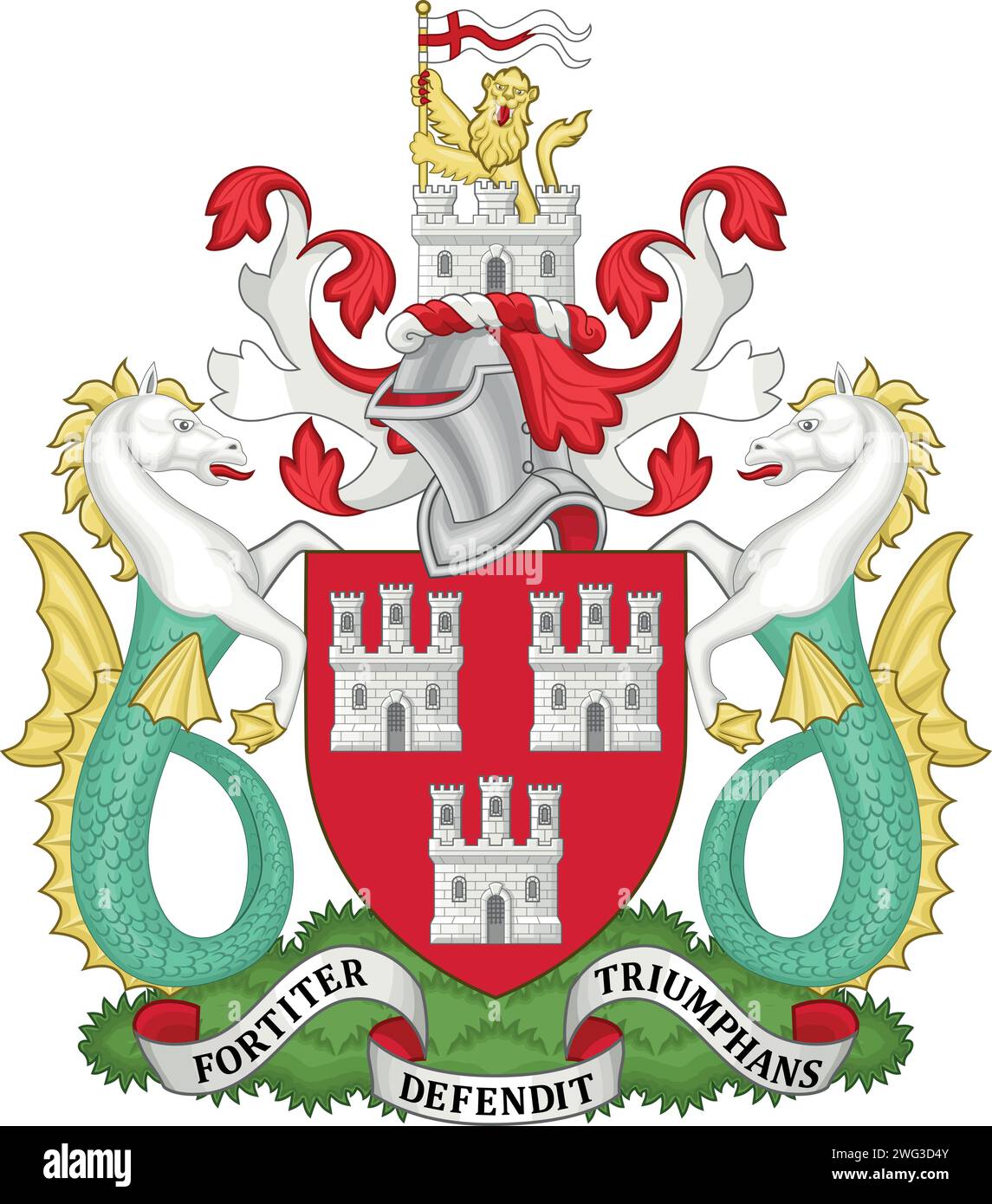 Coat of arms of the METROPOLITAN BOROUGH AND CITY OF NEWCASTLE UPON ...