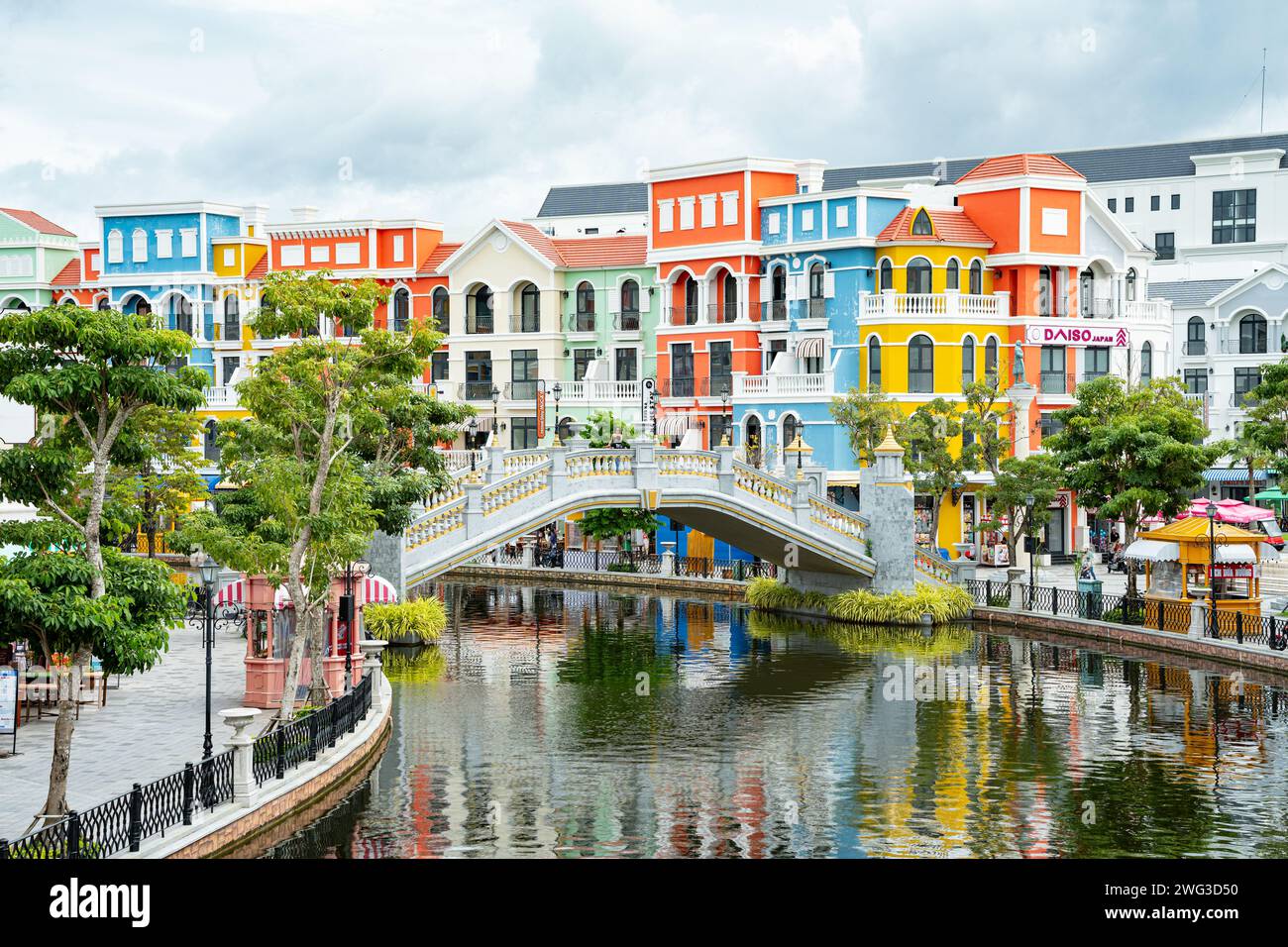 Colorful buildings in city Grand World Phu Quoc Island Vietnam Stock ...