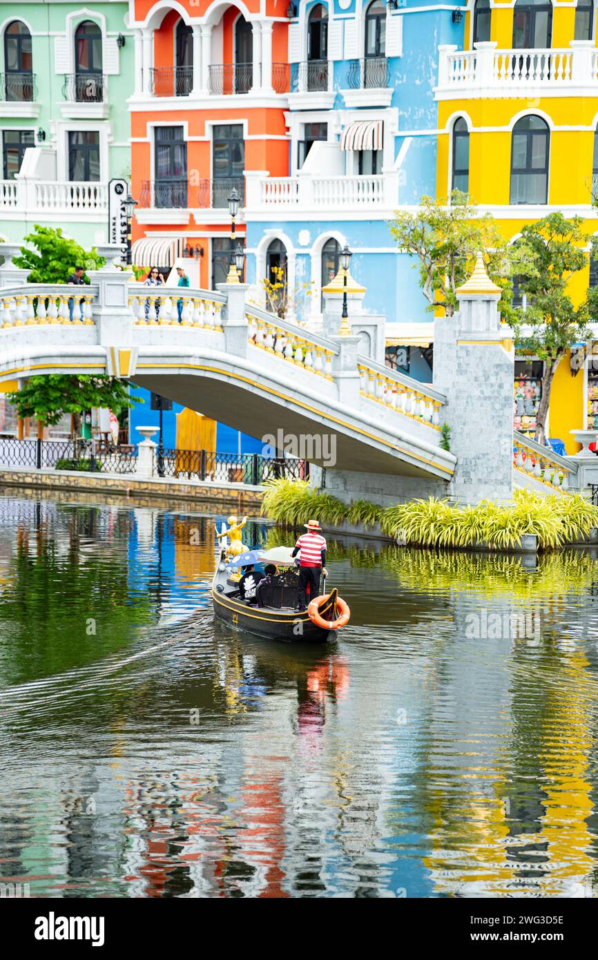 Colorful buildings in city Grand World Phu Quoc Island Vietnam Stock ...