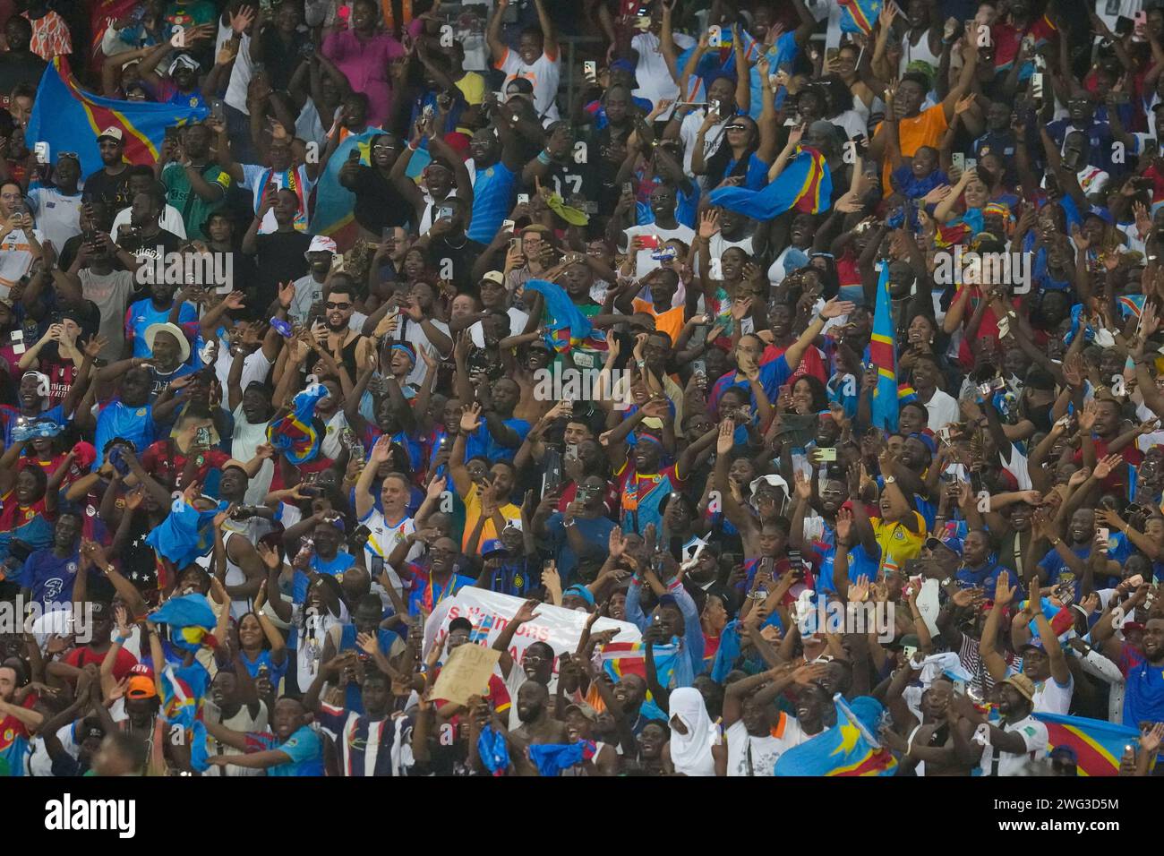 DR Congo fans celebrate at the end of the African Cup of Nations ...