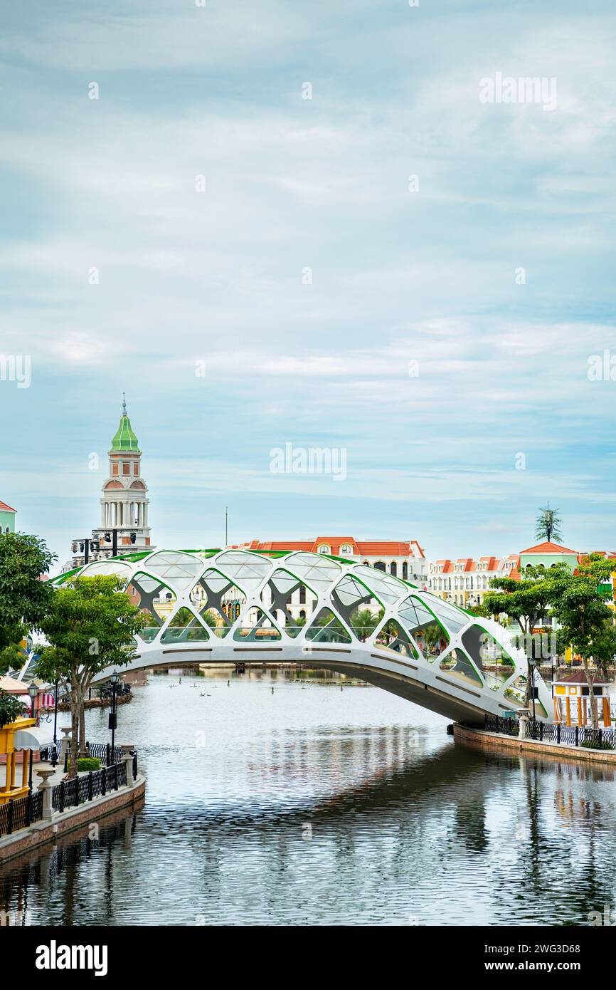 Colorful buildings in city Grand World Phu Quoc Island Vietnam Stock ...
