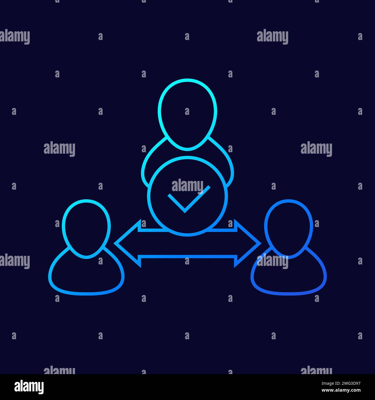 broker or third party line icon, vector Stock Vector Image & Art - Alamy