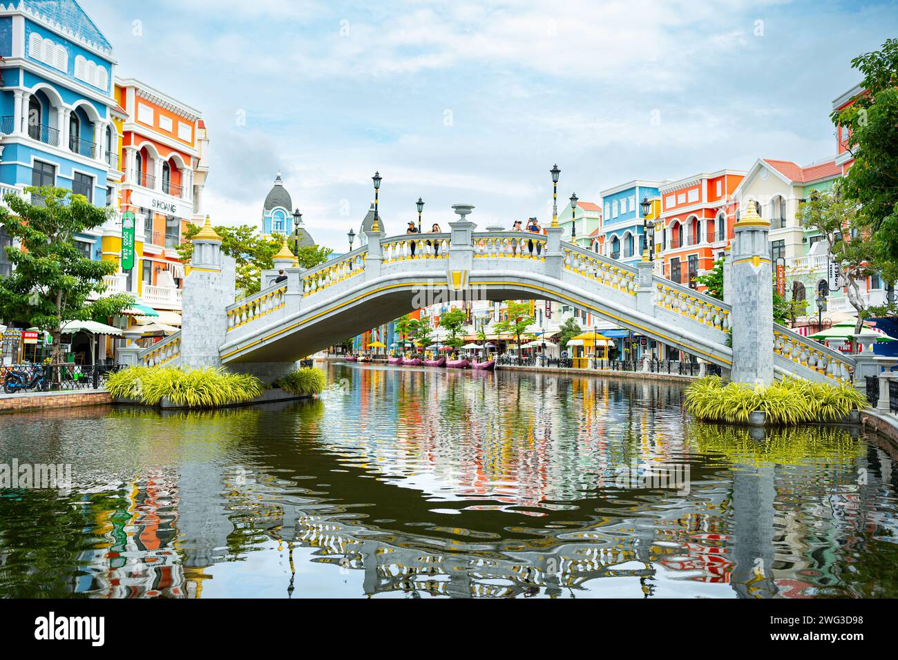 Colorful buildings in city Grand World Phu Quoc Island Vietnam Stock ...