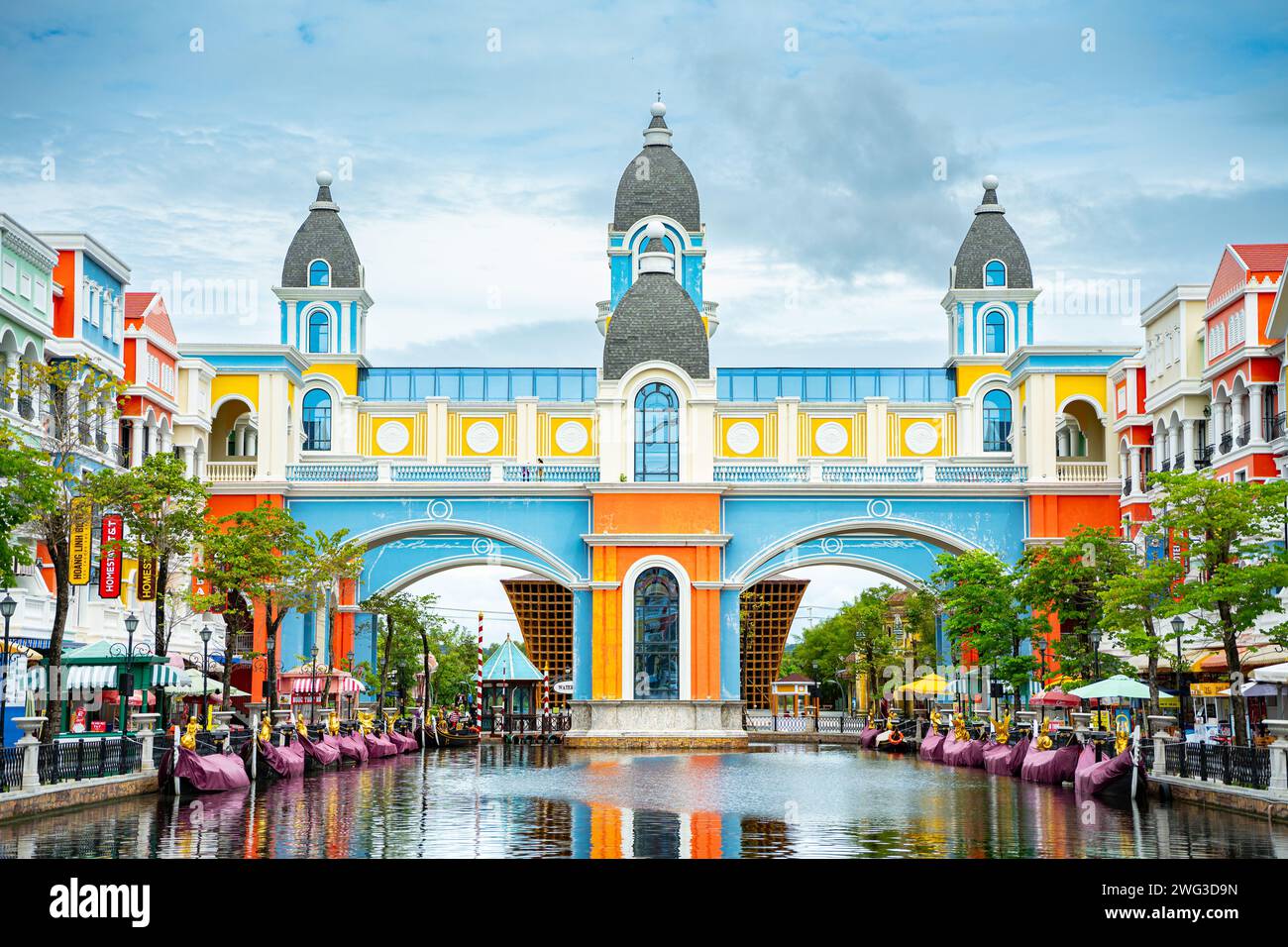 Colorful buildings in city Grand World Phu Quoc Island Vietnam Stock ...
