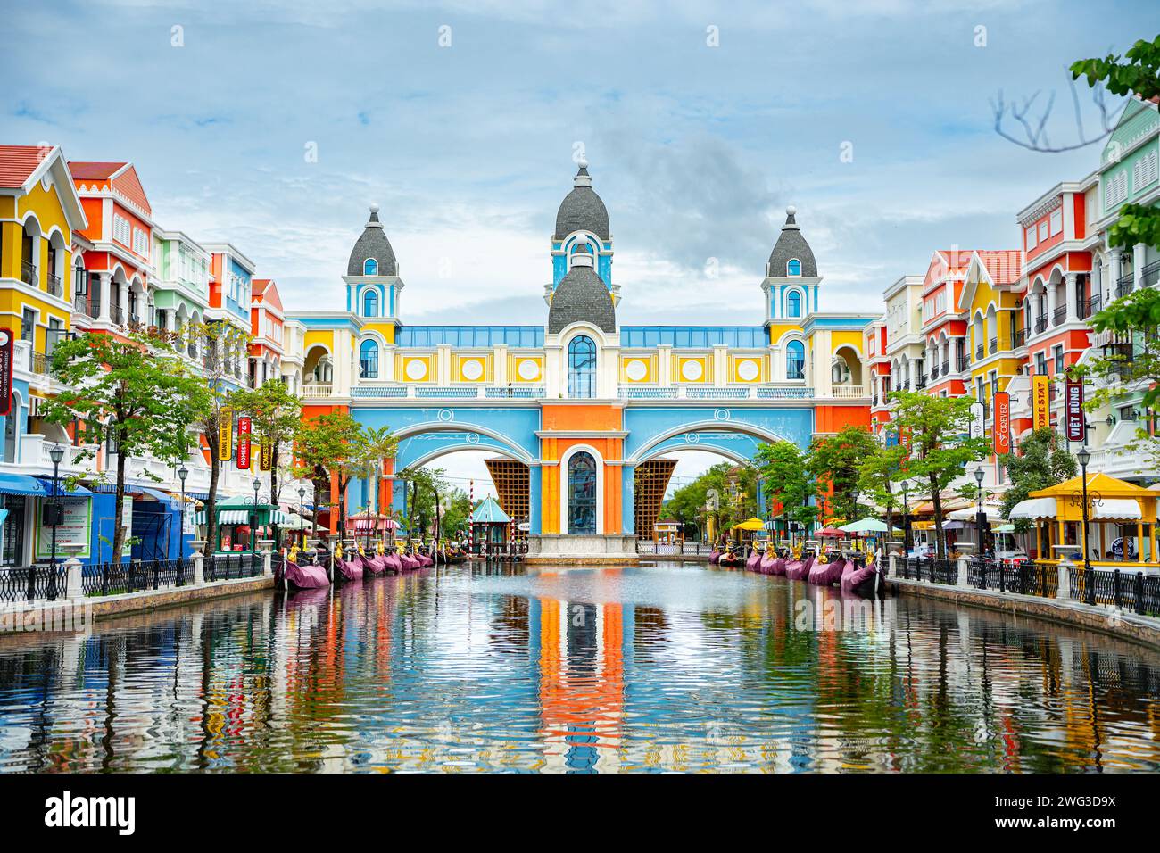 Colorful buildings in city Grand World Phu Quoc Island Vietnam Stock ...